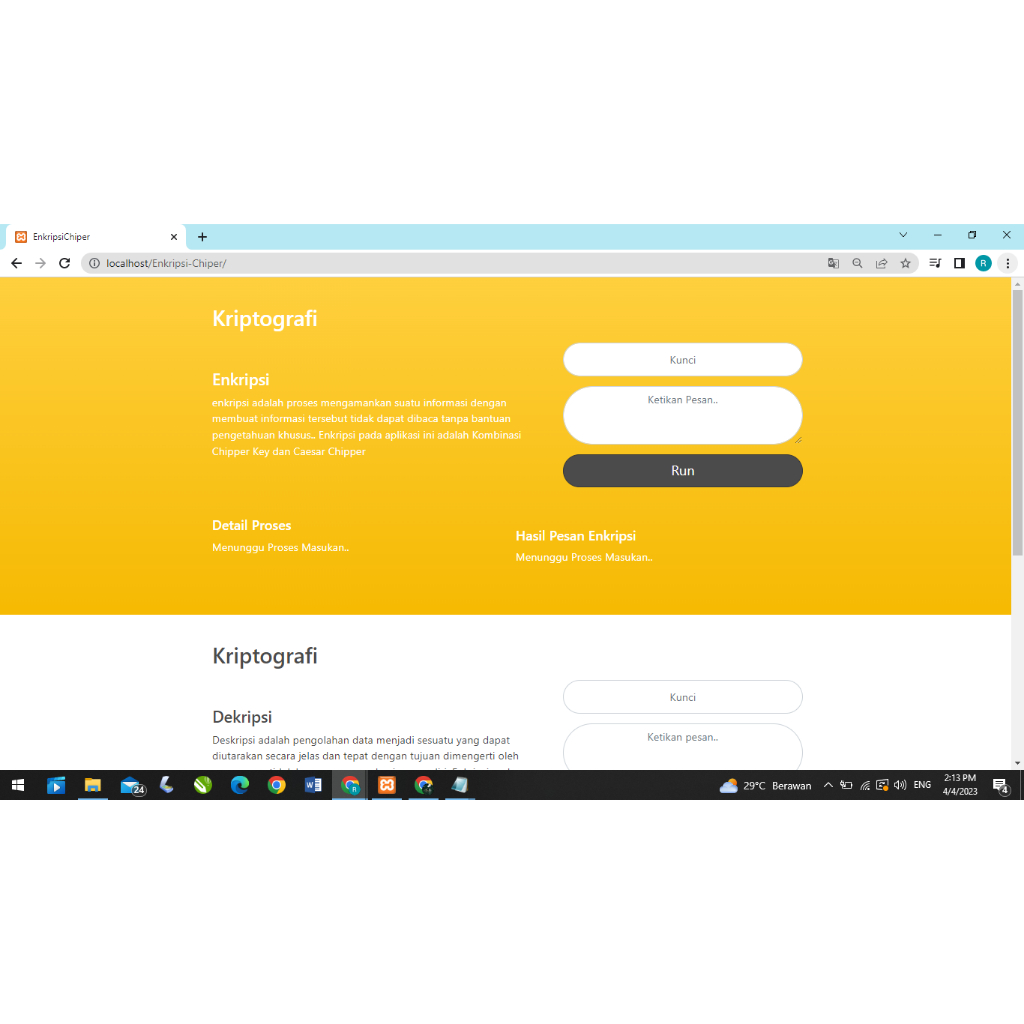 Jual Aplikasi Enkripsi dan Dekripsi Pesan Dengan Kriptografi Caesar ... Jual Aplikasi Enkripsi dan Dekripsi Pesan Dengan Kriptografi Caesar ...