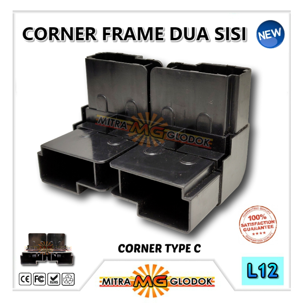 Jual SIKU FRAME DUA SISI CORNER FRAME ALUMINIUM ALUMUNIUM KOMPONEN LED ...