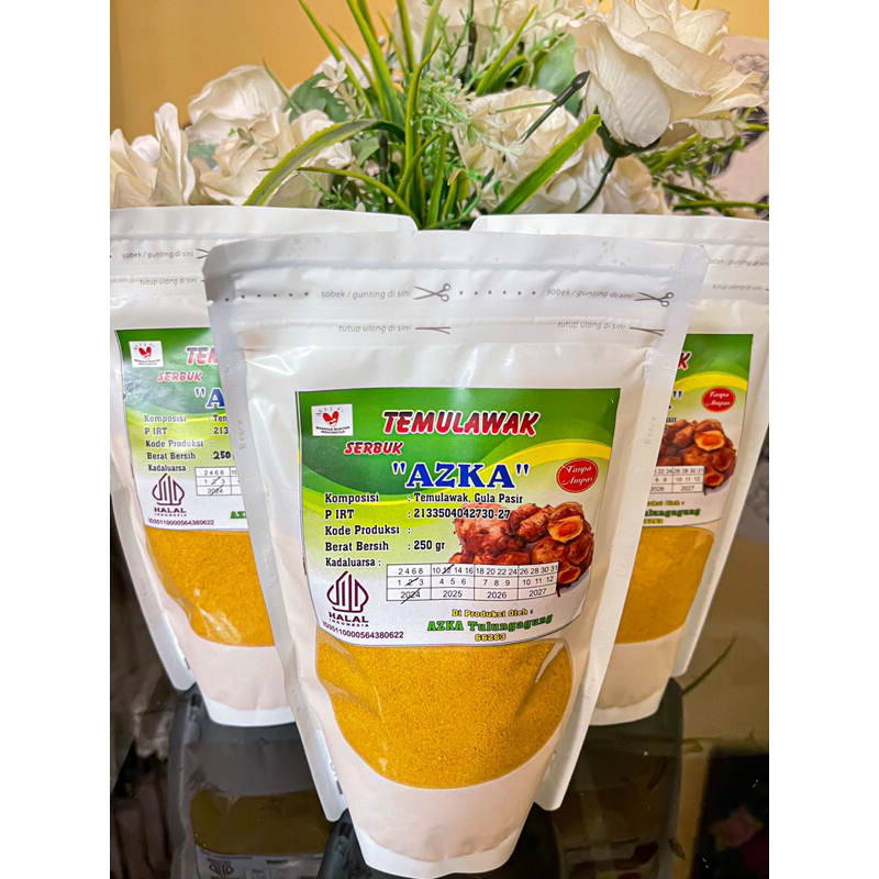 Jual Serbuk Temulawak Azka 100% Murni isi 150gr & 250gr Bubuk Temulawak ...