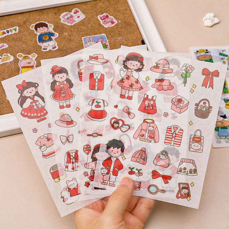 Jual Stiker DIY Journal/ Sticker Aesthetic Cute ( Isi 4 Lbr ) | Shopee ...