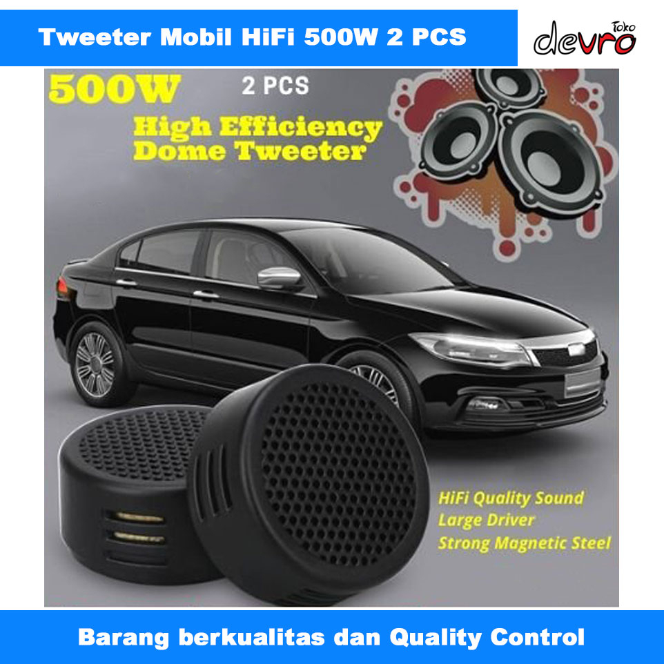 Jual Speaker Mobil Mini Dome Tweeter Mobil HiFi 500W 2 PCS - Tiaoping ...