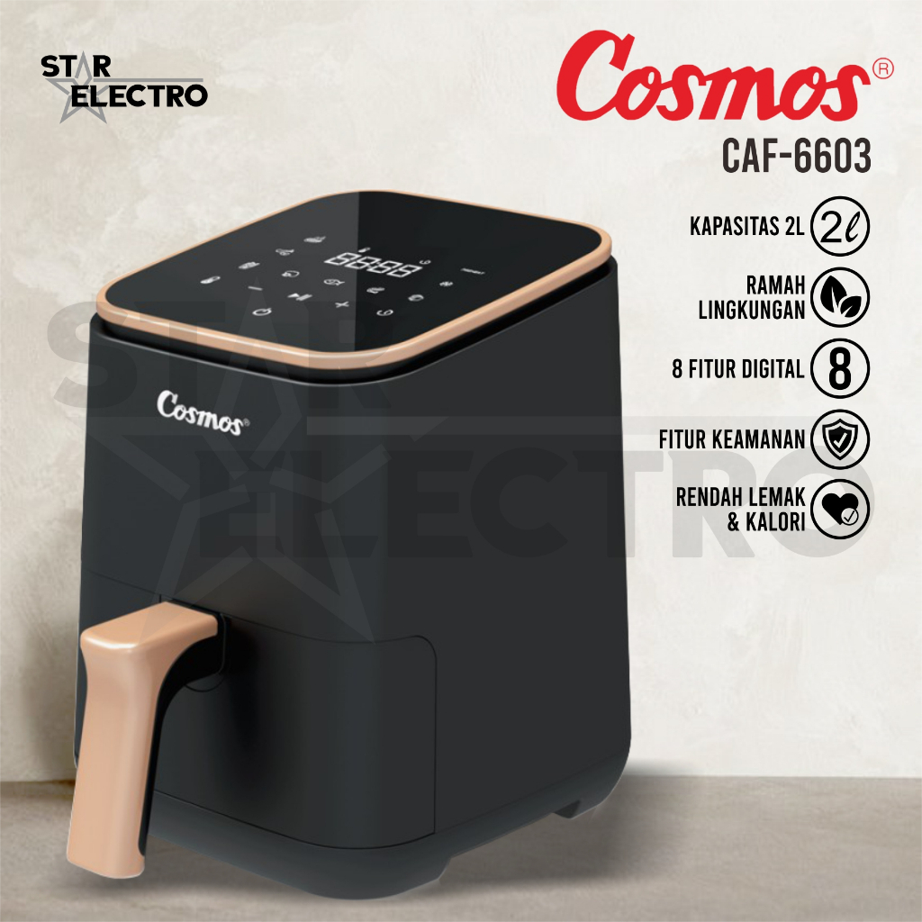 Jual Cosmos CAF-6603 Digital 8 in 1 Air Fryer 2 Liter | Shopee Indonesia