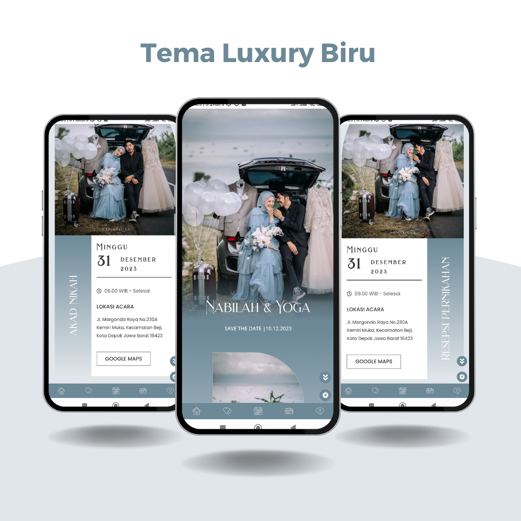 Jual Undangan Digital Pernikahan Tema Luxury Undangan Website Elegenat ...