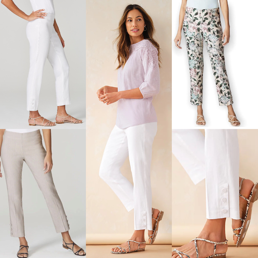Jual PART 3 J.jill Linen button hem pants | Shopee Indonesia