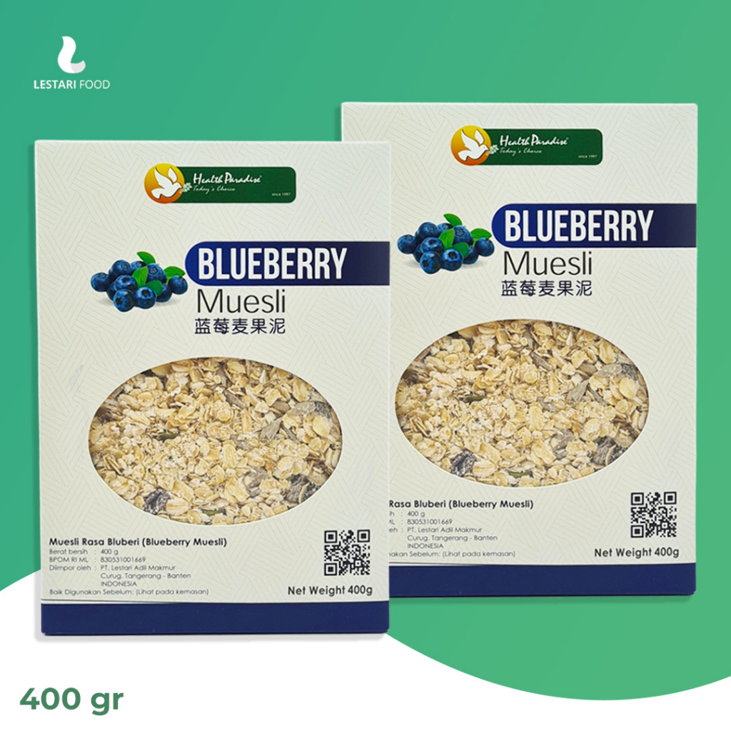 Jual HP Organic Blueberry Muesli 400gr Twin Pack | Shopee Indonesia