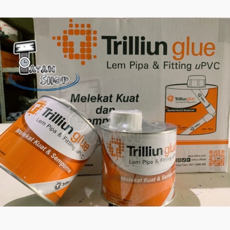 Jual TRILLIUN GLUE / LEM PIPA PVC 400 GR / LEM PIPA | Shopee Indonesia
