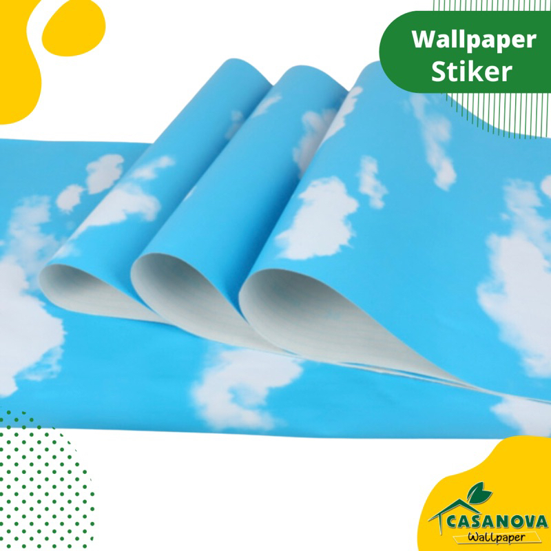 Jual WALLPAPER STIKER motif awan ukutan 0,45 x 8m - CASANOVA WALLPAPER ...