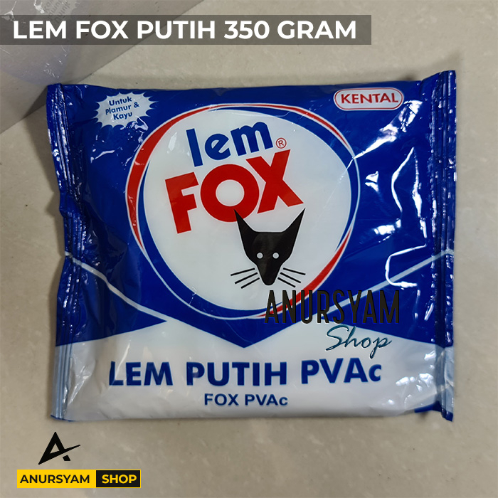 Jual Lem Fox Putih 350 Gram / Lem Putih / Lem Plamur KAYU 350 Gram ...