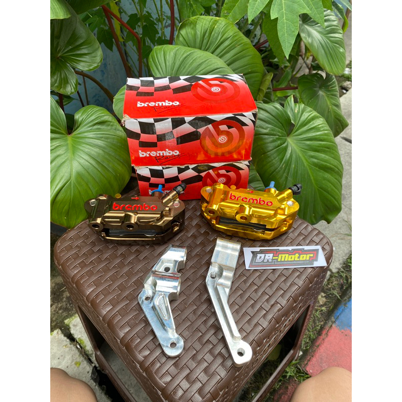 Jual kaliper monoblok 4p set breket kaliper pnp ninja mp tiger bahan cnc | Shopee Indonesia