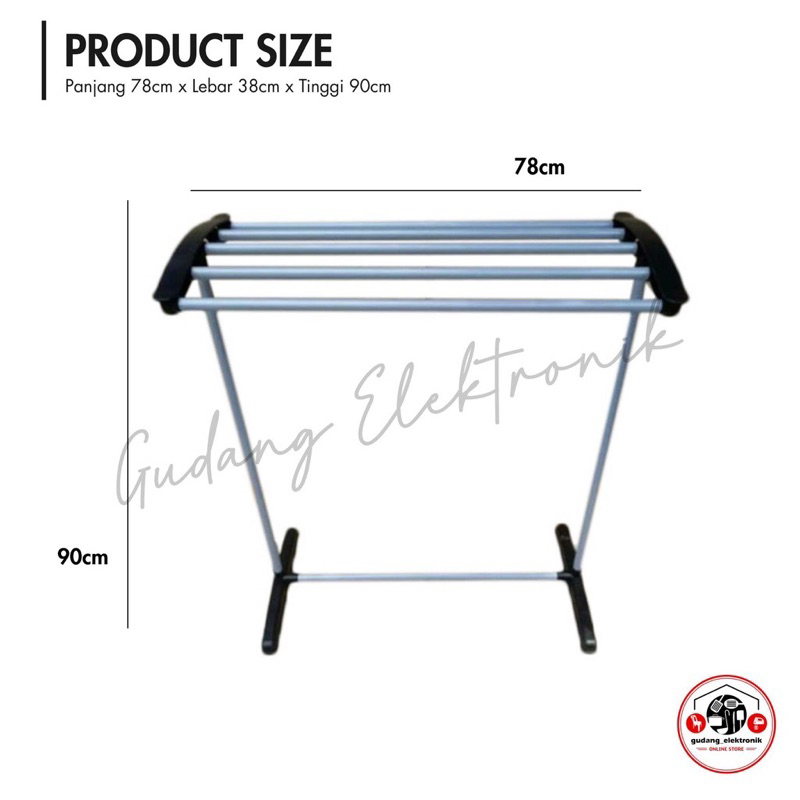 Jual Rak Handuk Jemuran Handuk Iwama Hitam | Shopee Indonesia