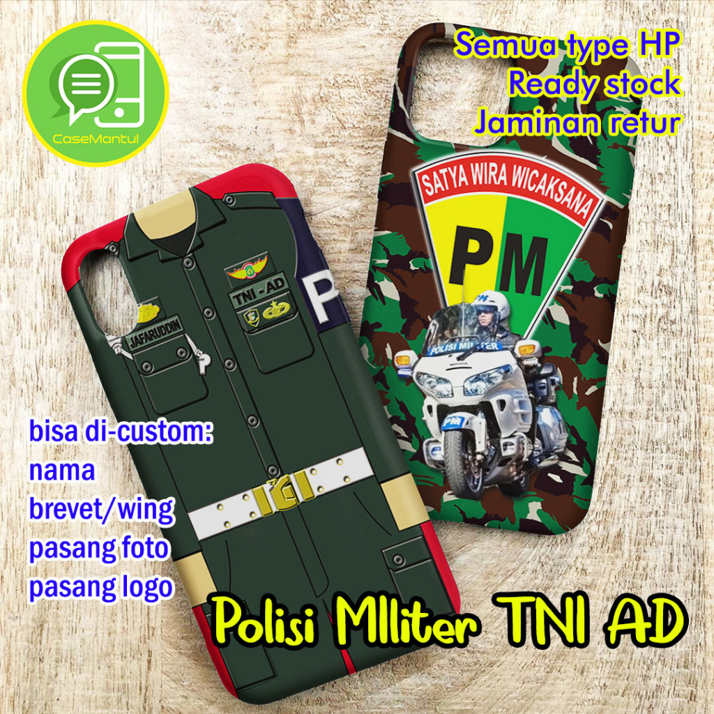 Jual casing hp loreng tni Custom Design Polisi Militer TNI AD Angkatan Darat POMAD | Shopee ...