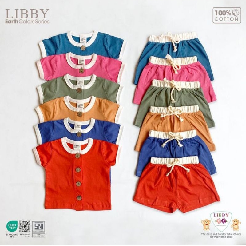 Jual Libby Rocco Set Polos Setelan Baju Pendek Celana Pendek Kancing ...