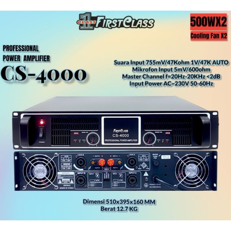 Jual power amplifier first class cs4000 cs 4000 firstclass original ...