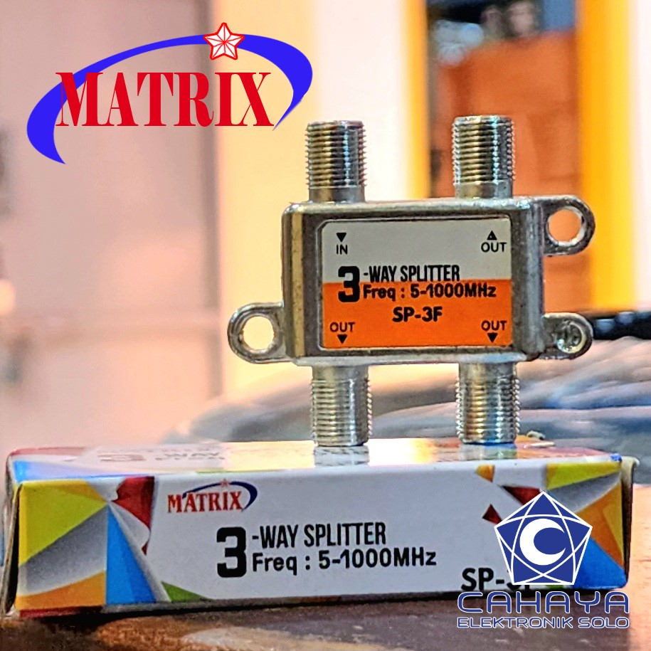 Jual Splitter 3 Way Matrix Cabang Antena Kabel TV MATV CATV UHF Spliter | Shopee Indonesia