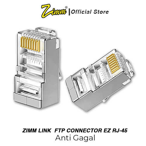 Jual Zimm - Konektor RJ-45 FTP CAT5 Metal EZ | Shopee Indonesia
