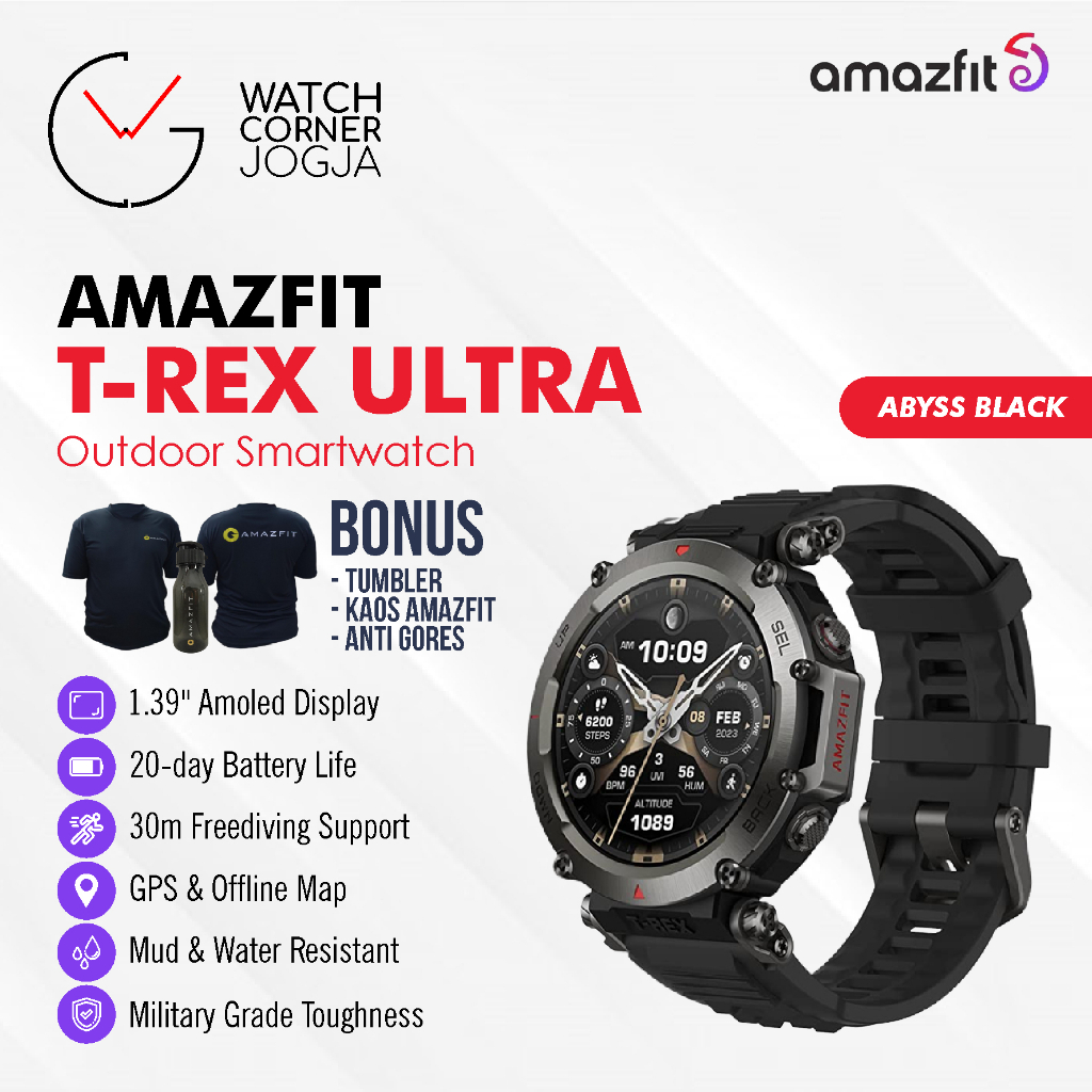 Jual Amazfit T-Rex TREX Ultra Outdoor Sport Smart Watch Military Grade GPS | Shopee Indonesia