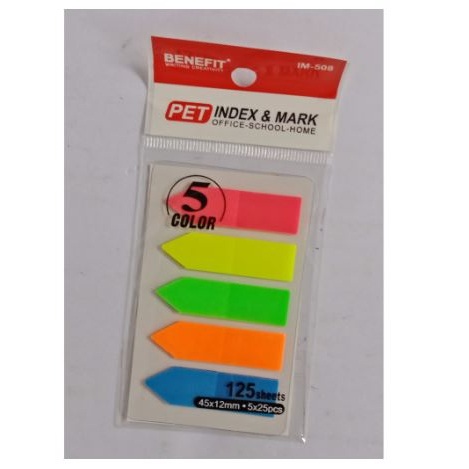 Jual Indeks Mark Sticky Notes BENEFIT 5 Warna Catatan Color It Tempel ...