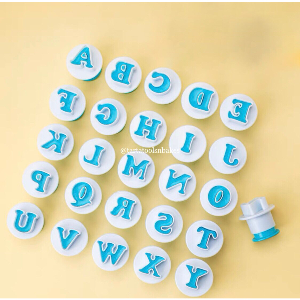 Jual Stamp Fondant Huruf Kecil dan Besar | Cetakan Stamp Fondant Huruf ...