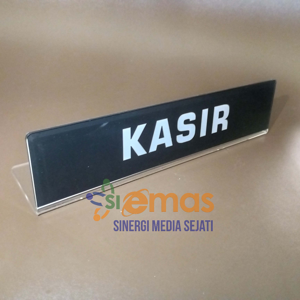 Jual Name Desk, Plakat Akrilik Meja Kasir | Akrilik Lipat Tipe L ...