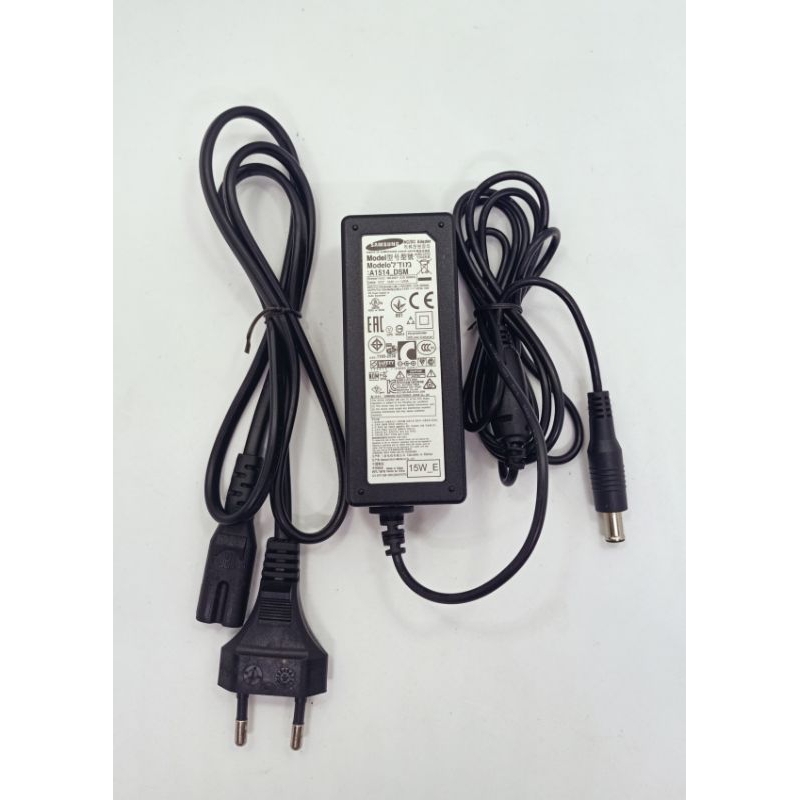 Jual ADAPTOR 14V 1.072A / 15W merek SAMSUNG ORIGINAL + KABEL POWER ...