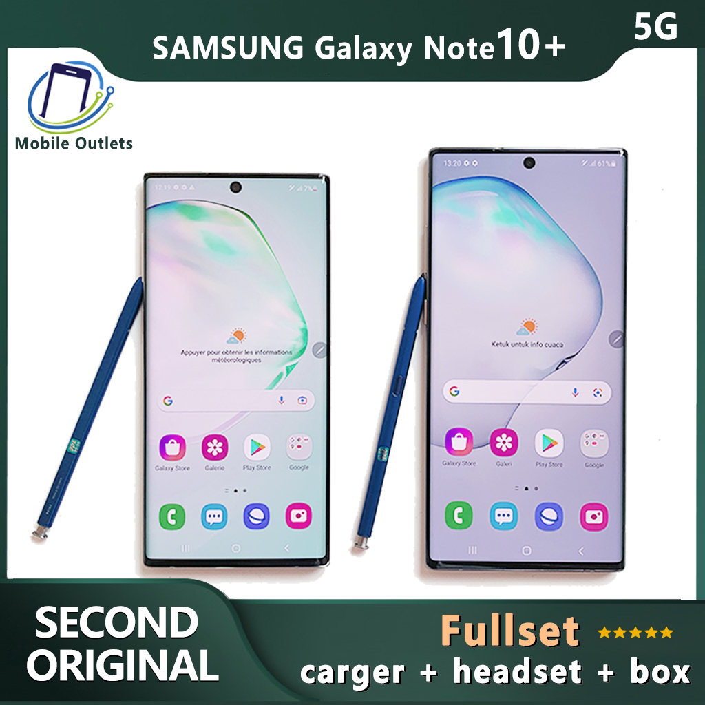 Jual Samsung Galaxy Note10+ Note 10 plus 5G Handphone second original Mulus 99% seperti baru no ...