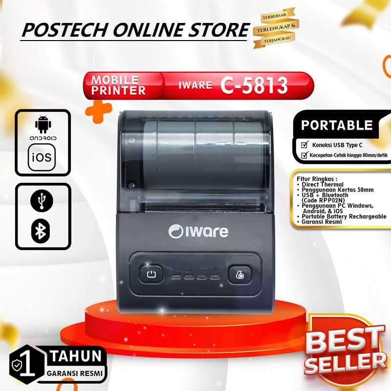 Jual Printer Bluetooth Thermal 58mm RPP02N Android Ios [Gobiz Gofood ...