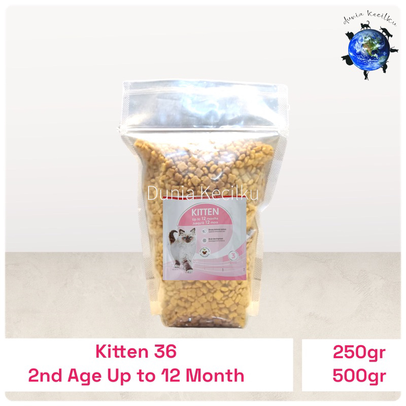 Jual Kitten 36 Second Age Makanan Kitten Usia 5-12 Month (250gr - 500gr ...
