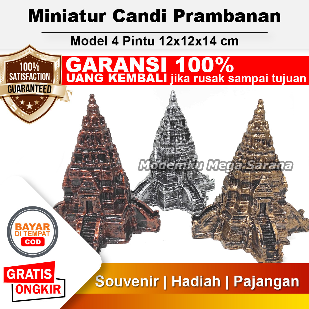 Jual Souvenir Miniatur Candi Prambanan Temple Empat Pintu Fiber ...