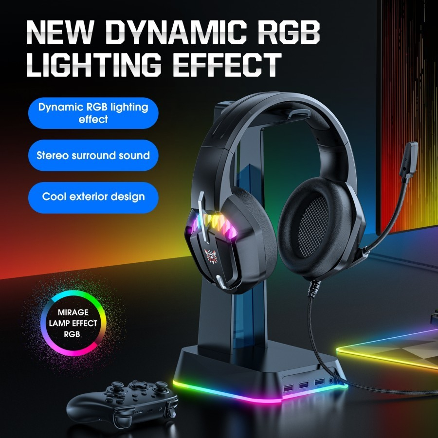 Jual Onikuma X28 with Noise Canceling RGB Gaming Headset | Shopee Indonesia