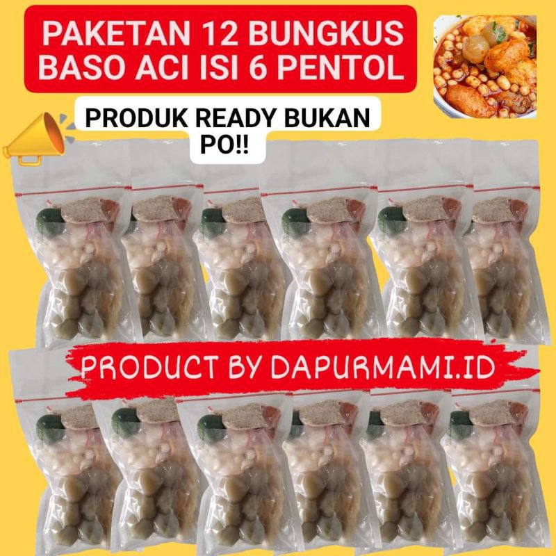 Jual BASO ACI 12 PCS(12 BUNGKUS)BASO ACI MINI ISI 6 SUDAH DI VACUM ...