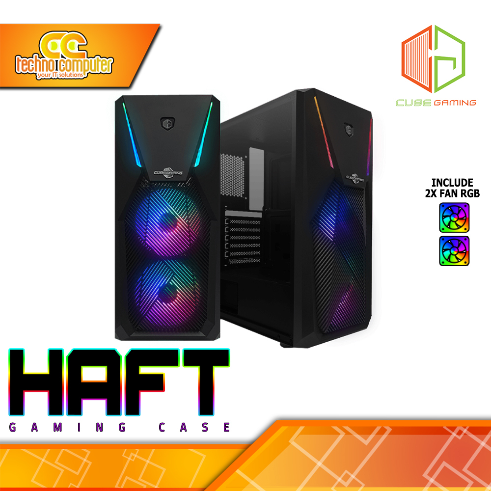 Jual CASING CUBE GAMING HAFT - Mid Tower ATX Case Tempered Glass (Free ...