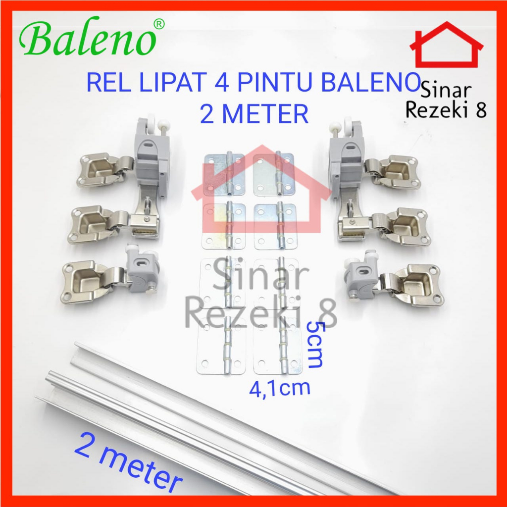 Jual Engsel Rel Lemari Lipat Tarik Dorong + Roda 2 M Fold Foldable ...