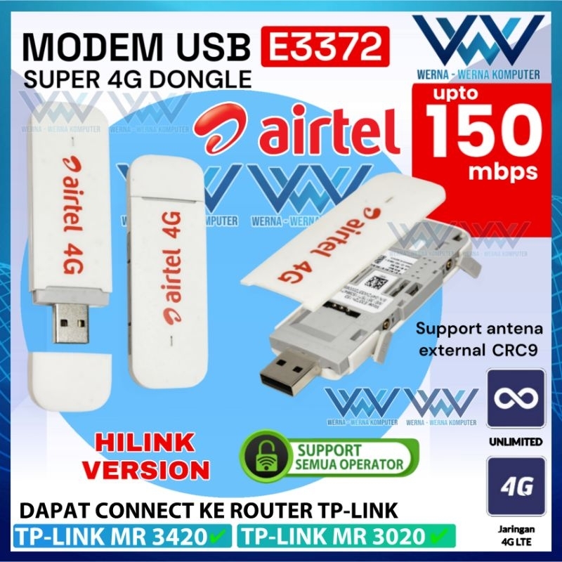 Jual USB Modem Airtel E3372 4G LTE Support All Operator | Shopee Indonesia