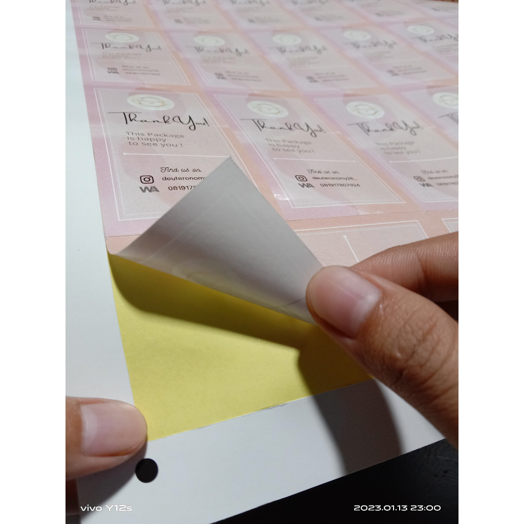 Jual Sticker Thank You Custom Nama & Nomor // Sticker Makanan ( Sticker ...