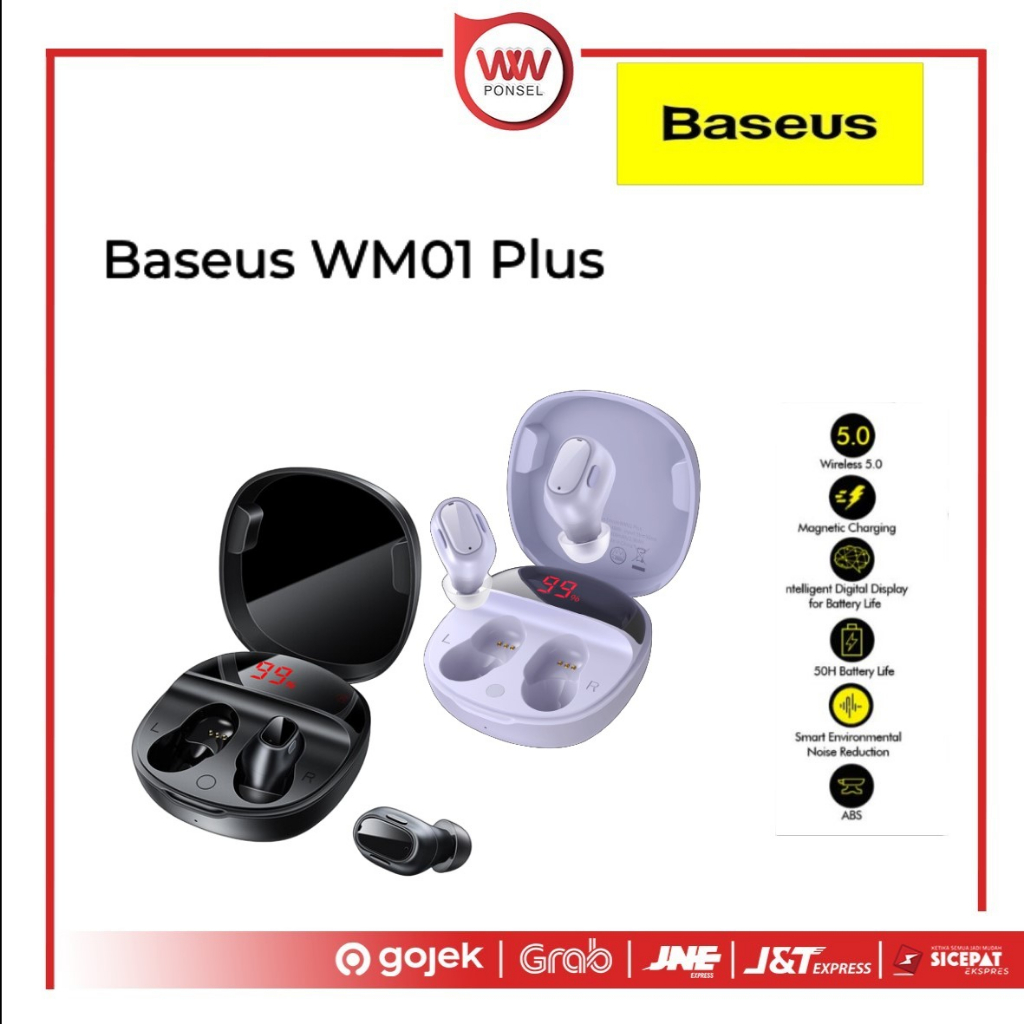 Jual Baseus Encok WM01 Plus True Wireless Bluetooth Earphone Mini ...