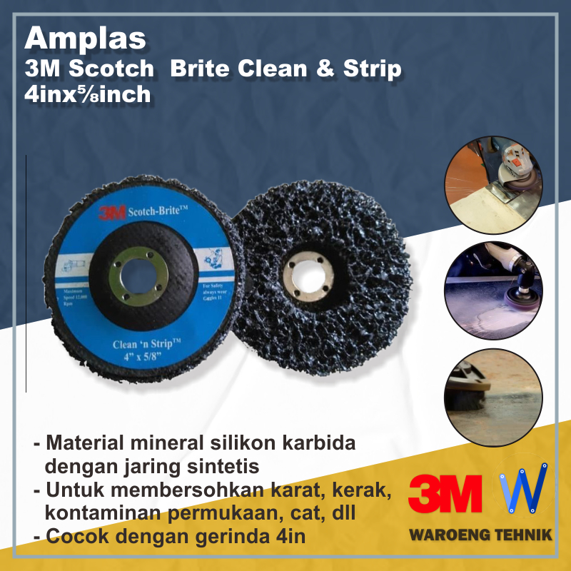 Jual 3M Amplas Scotch-Brite Clean & Strip Cup Wheel 4" x 5/8" [piringan ...