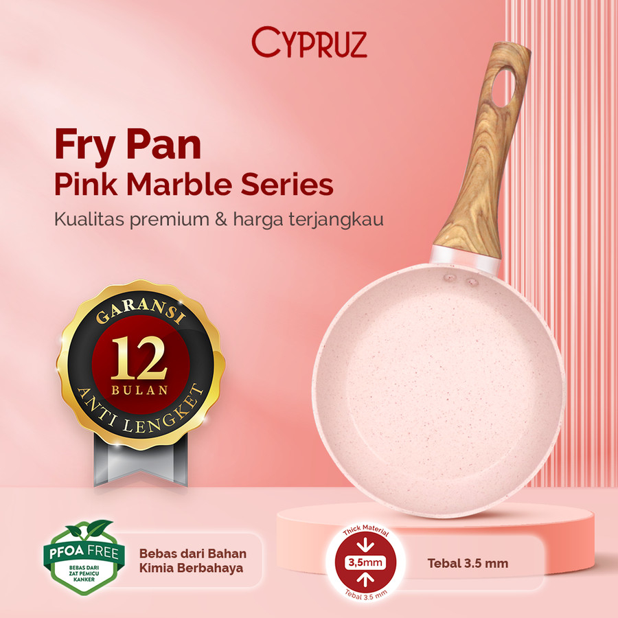 Jual CYPRUZ WAJAN ANTI LENGKET- COLOURFUL MARBLE SERIES: FRY PAN | Shopee Indonesia