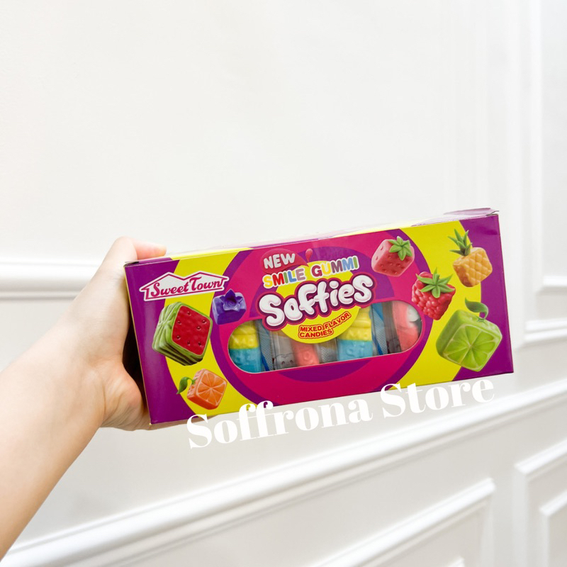 Jual permen sweet town new smile gummy softies mixed flavour candy ...