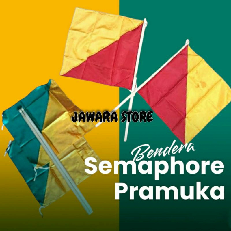 Jual Bendera Semaphore Semapur Tongkat stik HW Semapore Simapur Pramuka ...