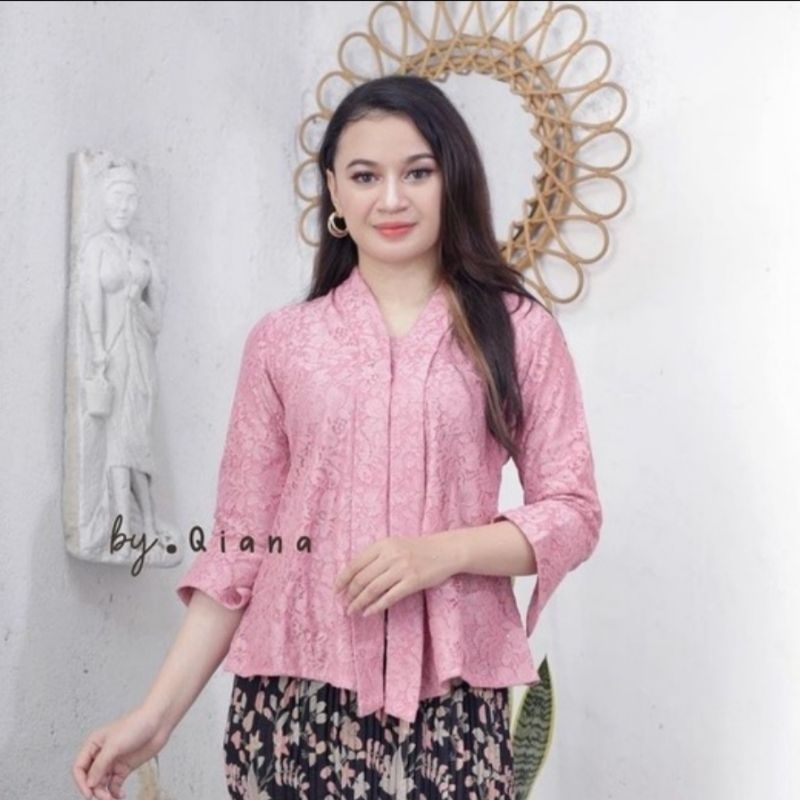 Jual kebaya brokat modern atasan kebaya floy kebaya wisuda atasan kebaya brukat floy polos ...