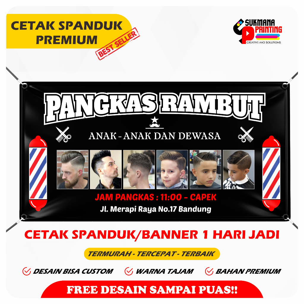 Jual CETAK SPANDUK BANNER HIASAN POTONG RAMBUT PRIA - SPANDUK PANGKAS ...