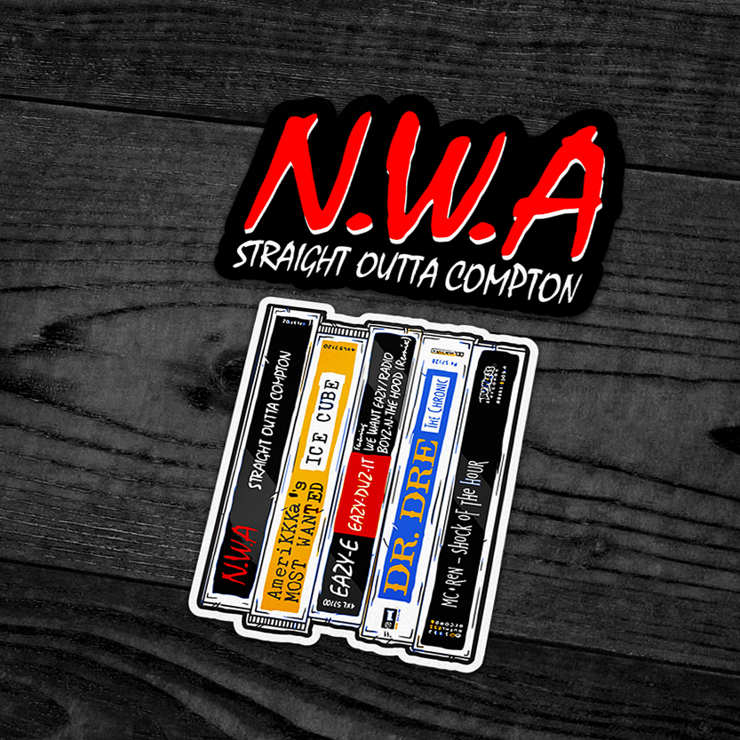 Jual Sticker N.W.A Straight Outta Compton / NWA / DR.DRE / ICE CUBE ...