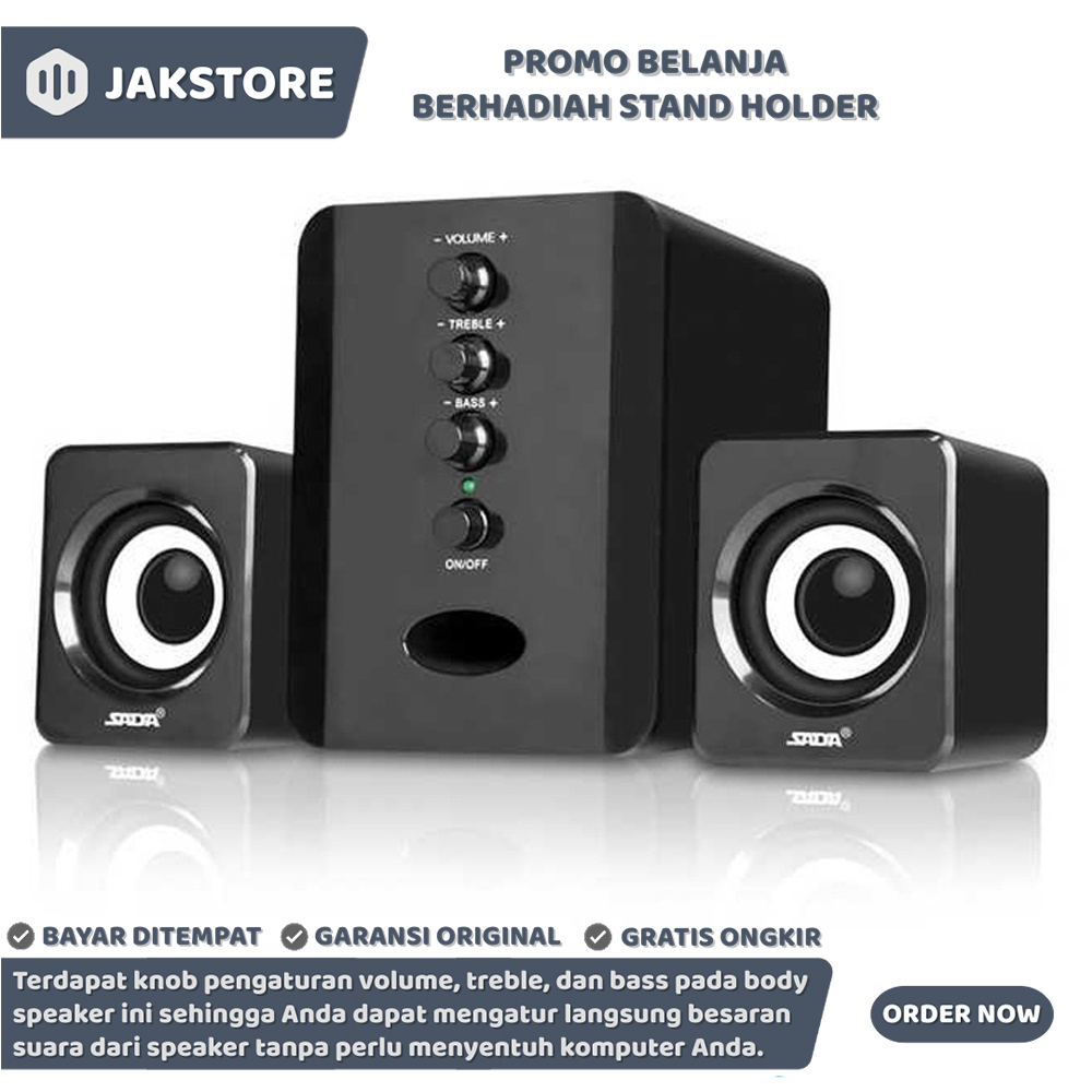 Jual speaker laptop super bass gaming Multimedia Stereo Speaker Spiker ...