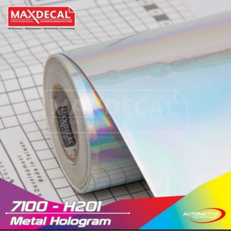 Jual Sticker Maxdecal 7100 H201 Metal Hologram Laser Chrome hologram ...