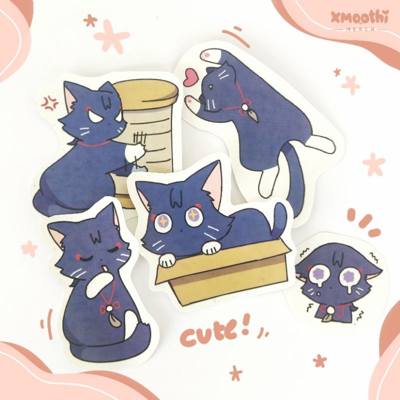 Jual SCARA MEOW - GENSHIN IMPACT DECO STICKERS - FANMADE STICKER by ...