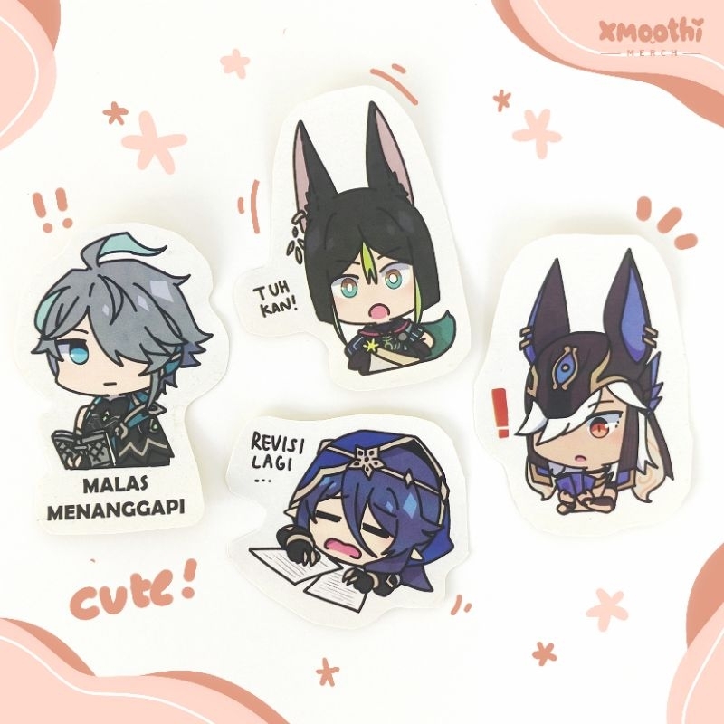 Jual GENSHIN IMPACT EMOJI DECO STICKERS - FANMADE STICKER by xmoothi ...