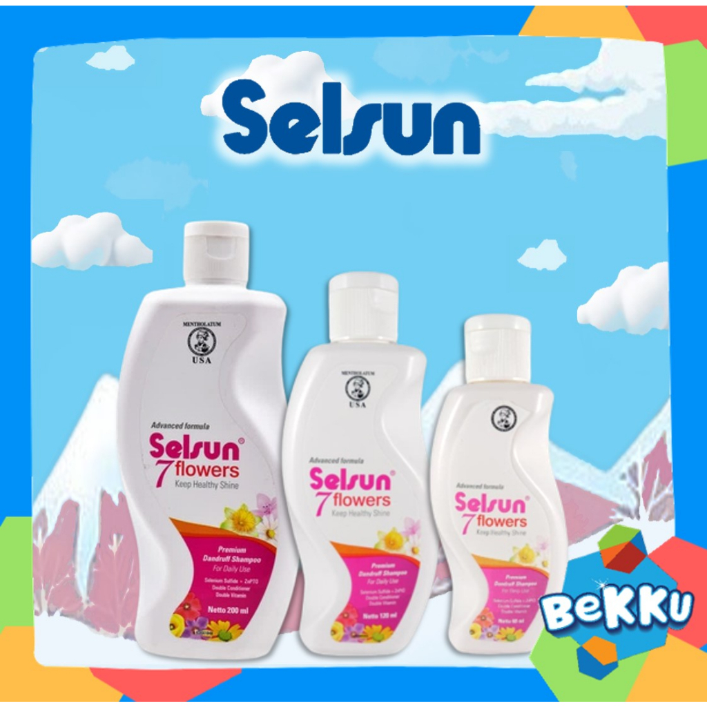 Jual Selsun Shampoo 7 Flower 60ml & 120ml & 200ml - Sampo Anti Ketombe ...