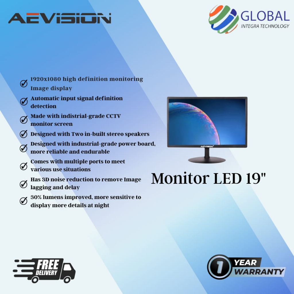 Jual LED MONITOR AEVision 19 INCH | Shopee Indonesia