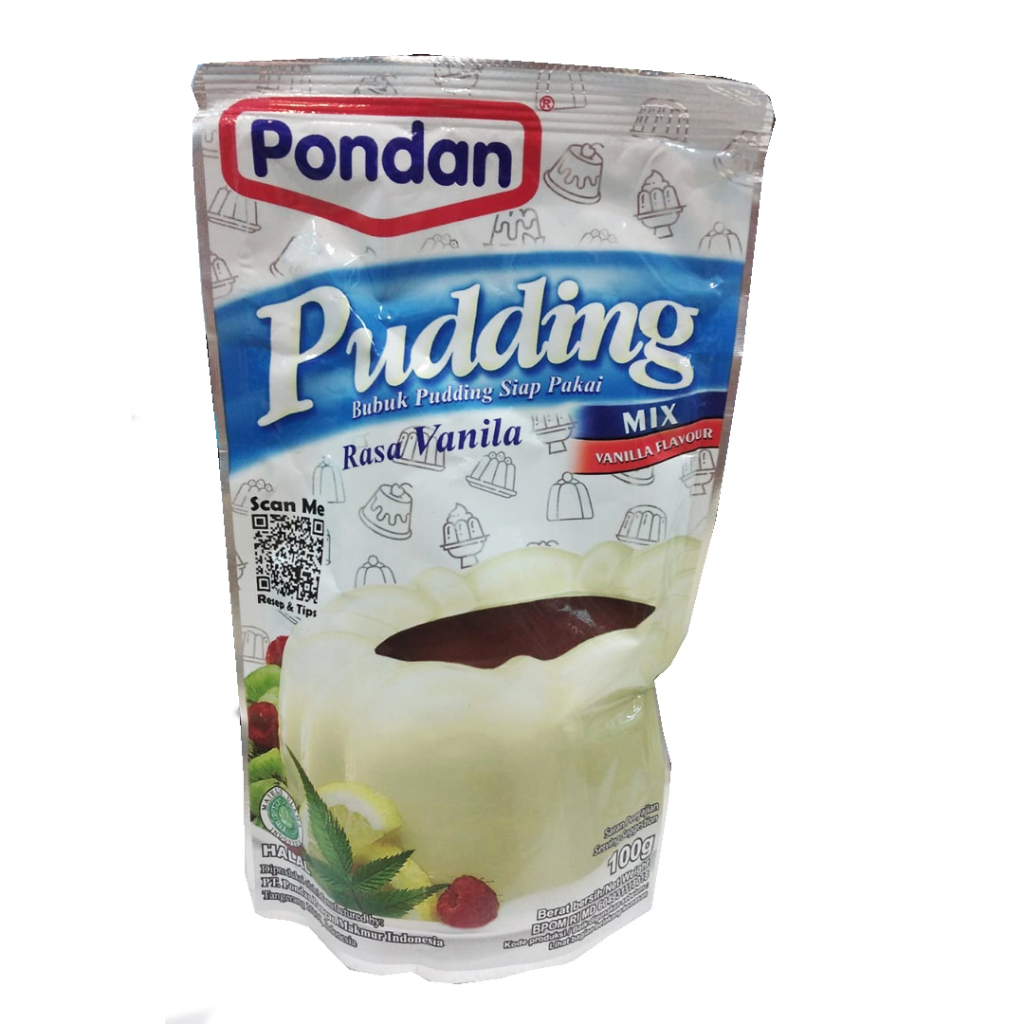 Jual PONDAN PUDDING MIX VANILLA FLAVOUR 100g | Shopee Indonesia