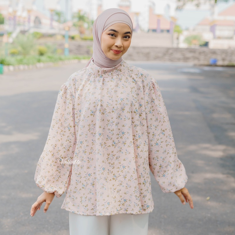 Jual Posie Rope Button Blouse (No restok) - Blus Motif Bunga Panjang ...